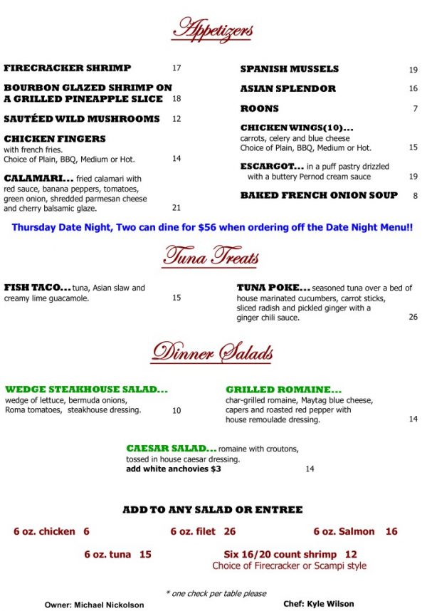 The Silver Fox Steakhouse – SERVING CERTIFIED ANGUS BEEF